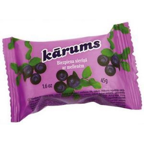 Karums Glazed Curd Snack Blueberry 45g - Karums, Latvia